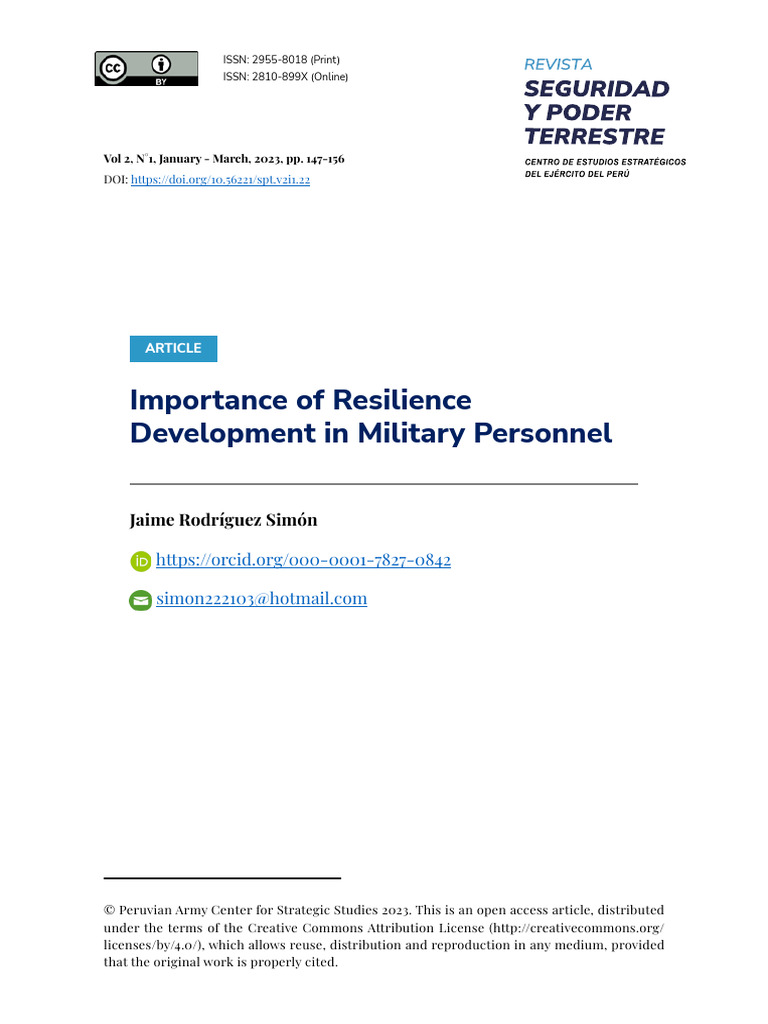 Military Resilience Development | PDF | Psychological Resilience ...