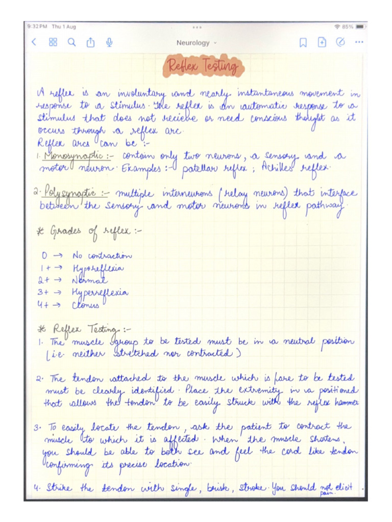 A Reflex Is An Involuntary and Nearly Instantaneous Movement in | PDF