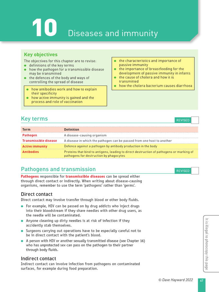 Diseases and Immunity | PDF | Immune System | Antigen