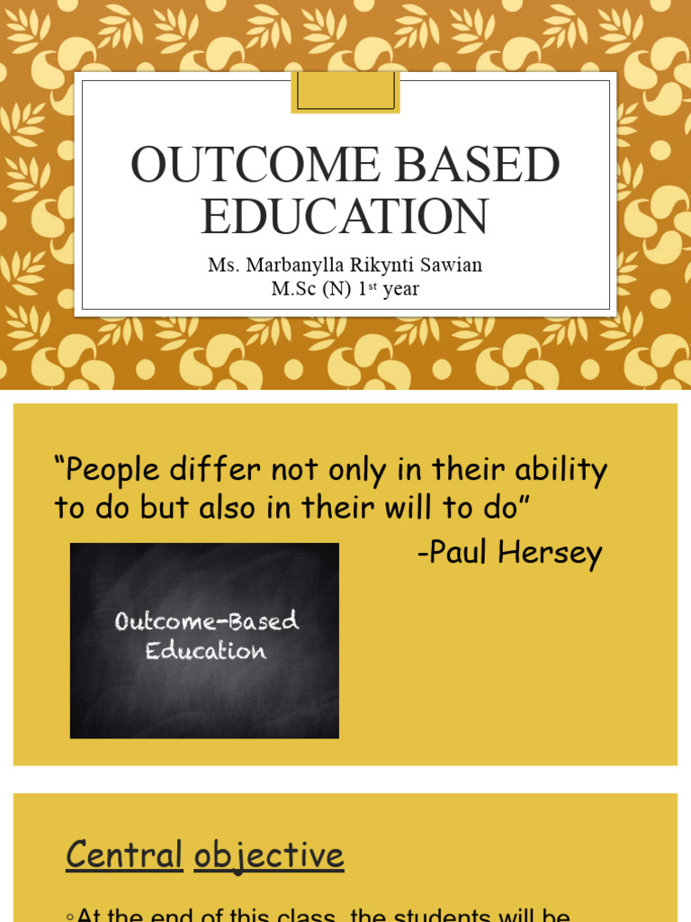 Outcome Based Education | PDF | Educational Assessment | Curriculum