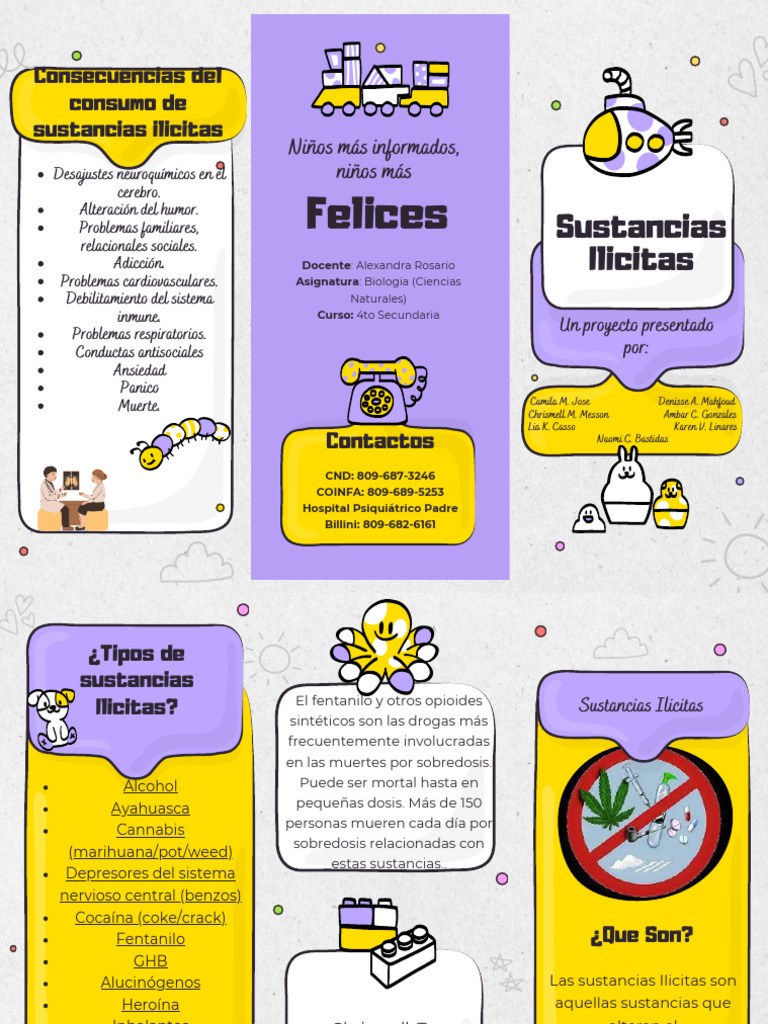 Folleto Tríptico Sustancias Ilicitas | PDF | Drogas | La dependencia de sustancias