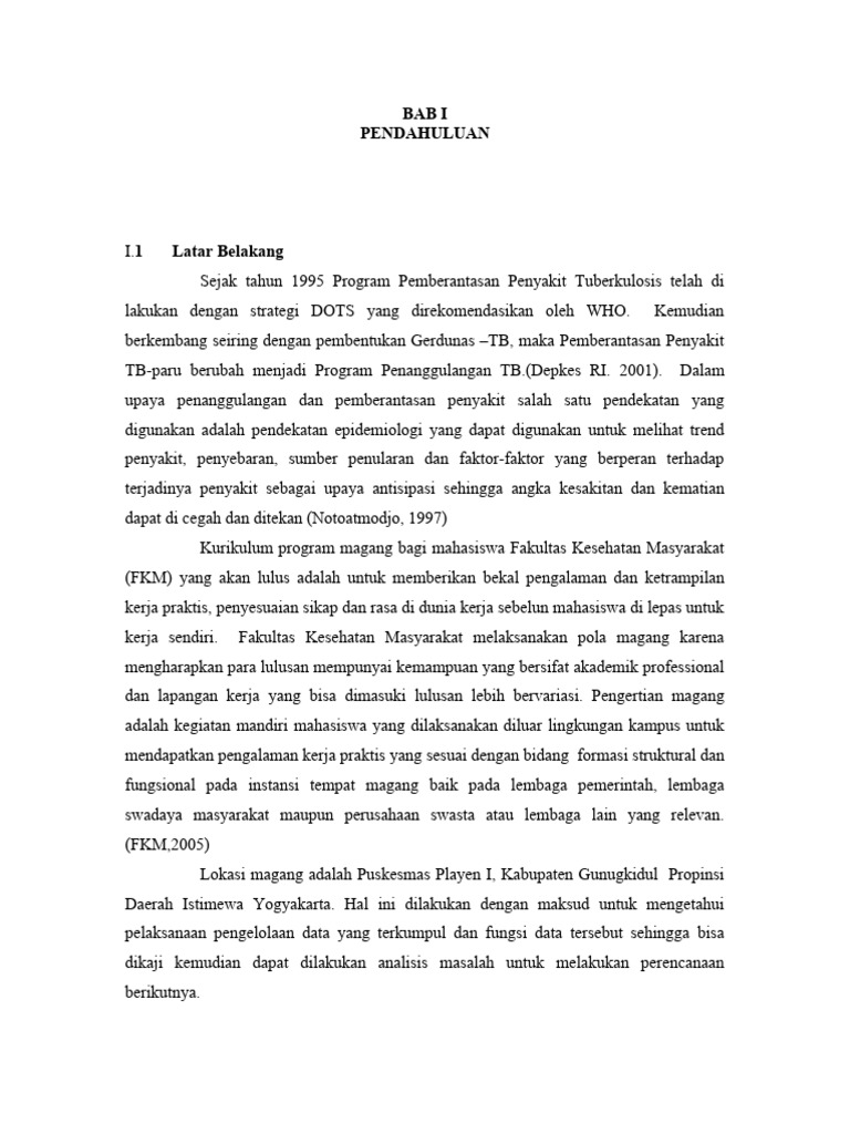 Magang Tb-Paru 2..... | PDF | Pengembangan Diri | Kesehatan Holistik