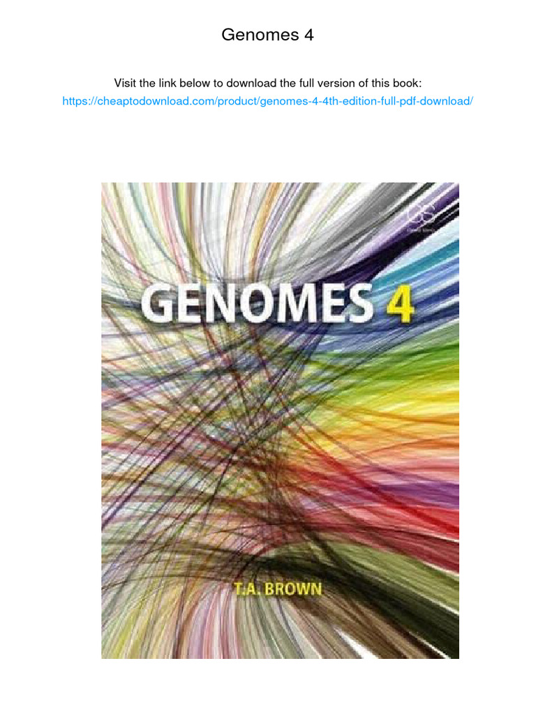 Genomes 4. ISBN 9780815345084, 978-0815345084 | PDF | Gene | Genome