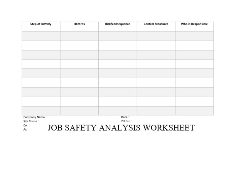 Draft Template JSA | PDF