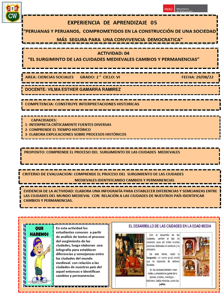 Ficha Actividad 04 Ciencias Sociales 2° Eda 05 PDF | PDF | Edades medias | Feudalismo