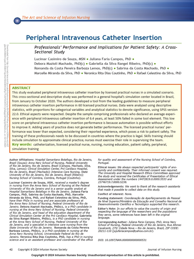 2024 Peripheral - Intravenous - Catheter - Insertion - .5 | PDF ...