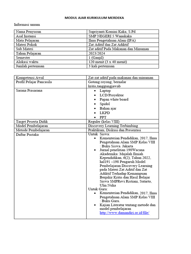 Modul Ajar Ppg 2023 Pdf Kesehatan Holistik