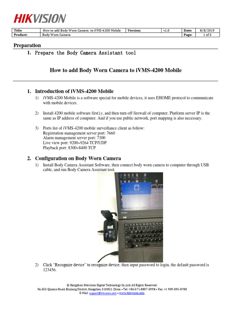 iVMS-4200 Mobile | PDF | Port (Computer Networking) | Internet Protocol Suite