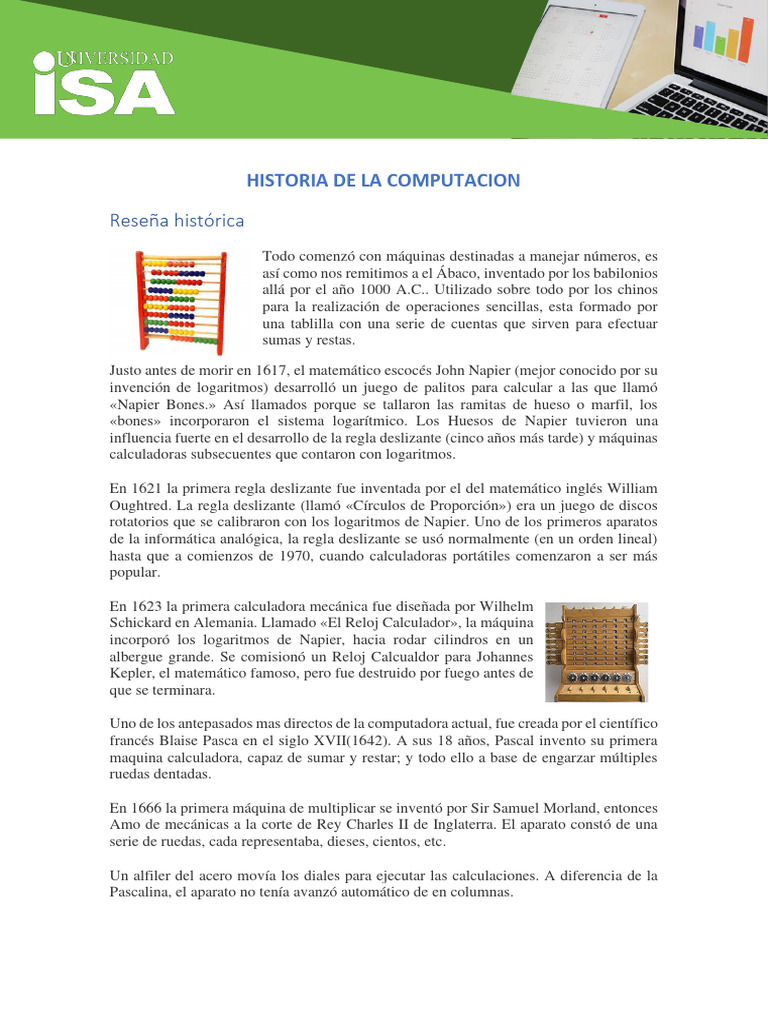 Breve Historia de La Informatica. | PDF | Microcomputadoras | Computadora central