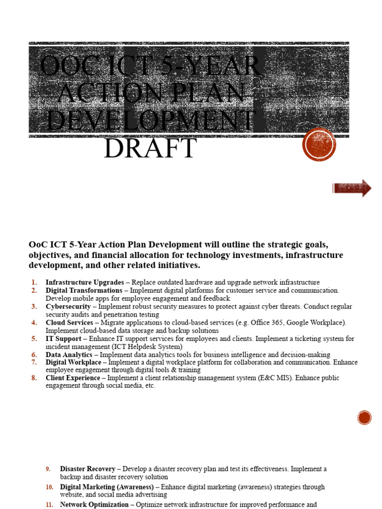 ICT Action Plan Draft - 26th July, 2024 | PDF | Computer Security ...