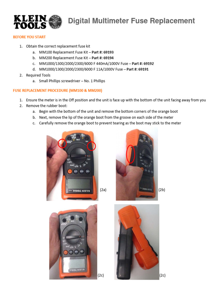 MMDigital Multimeter Fuse Replacement | PDF