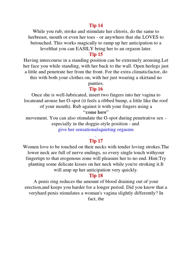 Give Her Sensationalsquirting Orgasms | PDF | Sexual Intercourse | Orgasm