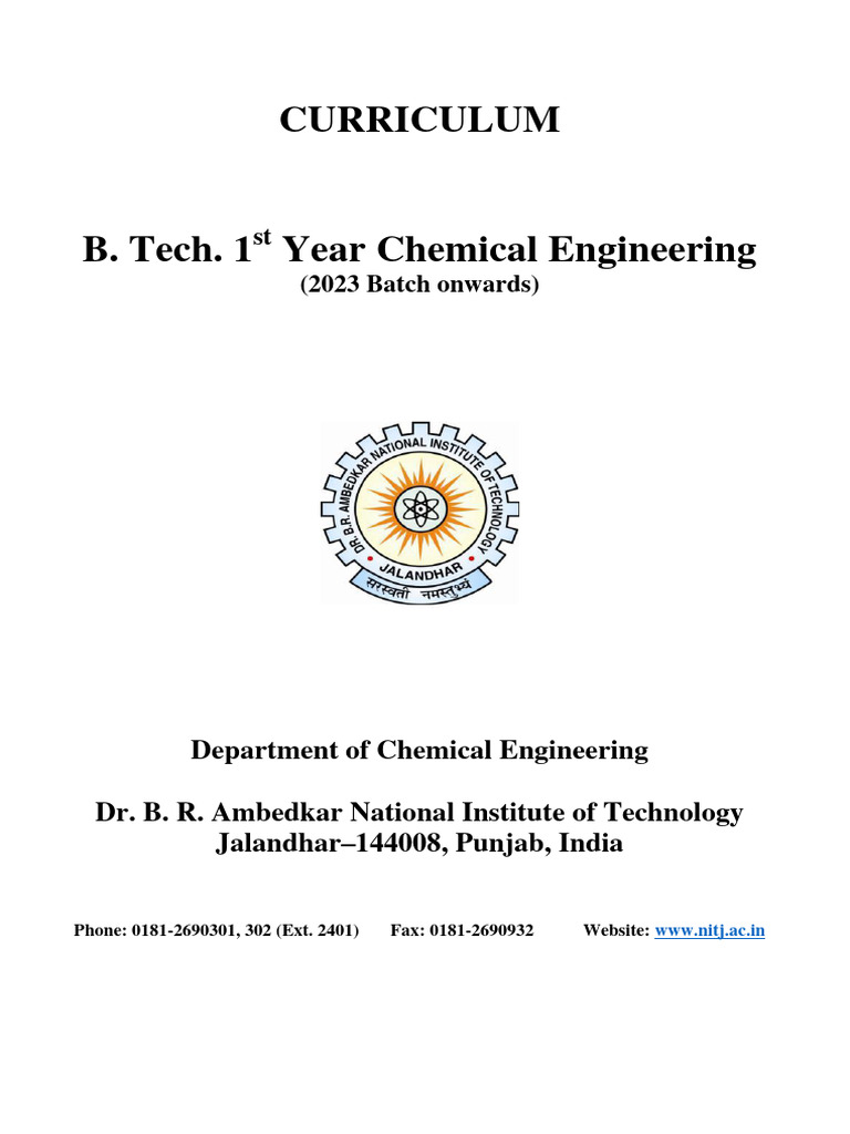 Chemical Engineering Syllabus | PDF | Fourier Transform | Construction