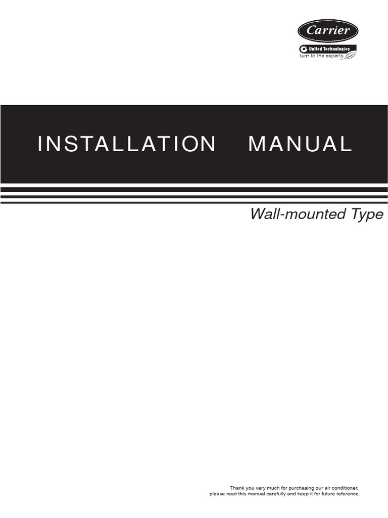 Wall-Mounted AC Installation Guide | PDF | Electrical Wiring | Air ...