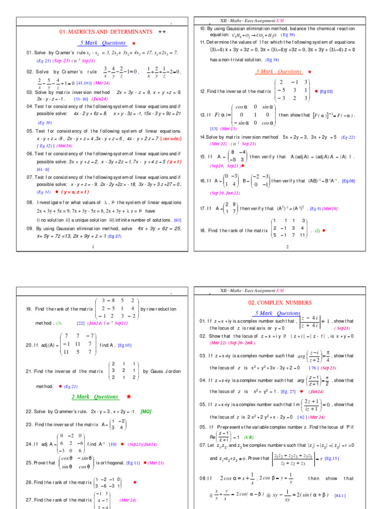 XII EM Easy Assignment | PDF | Euclidean Geometry | Elementary Geometry