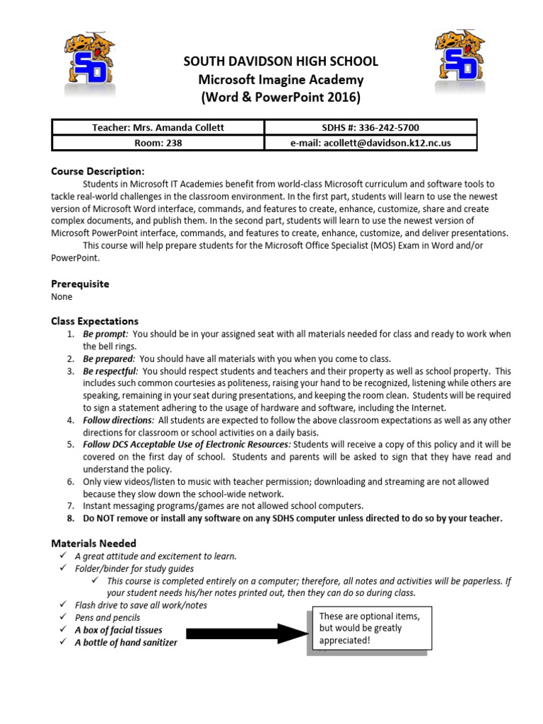 Word & PowerPoint Syllabus | PDF | Microsoft Word | Microsoft Power Point