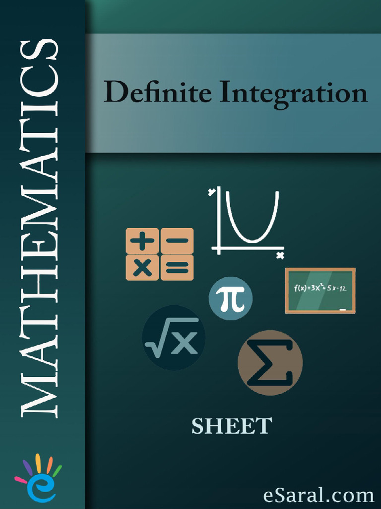 ESaral Definite Integration Sheet | PDF | Integral | Trigonometric ...