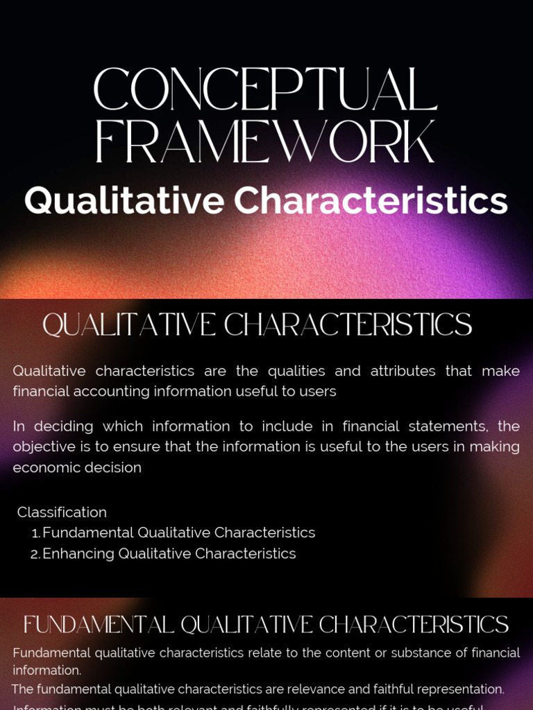 Conceptual Framework Qualitative Characteristics 1 | PDF | Information ...