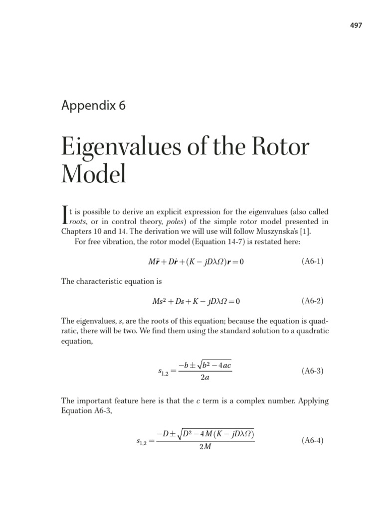 Eigenvalues of The Rotor Model Appendix | PDF | Eigenvalues And Eigenvectors | Oscillation