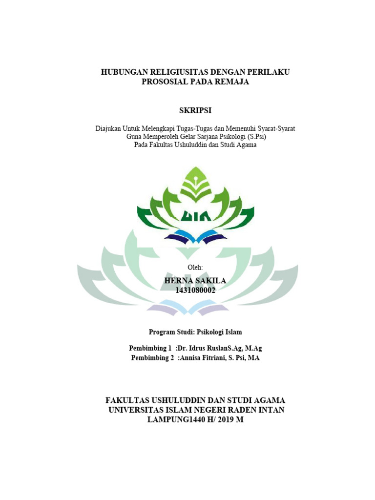 Religiusitas dan Perilaku Prososial Remaja | PDF