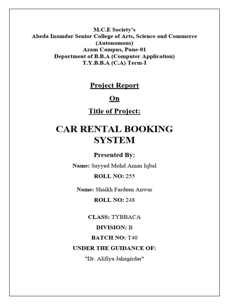 Car Rental Booking System | PDF | Feasibility Study | Mobile App