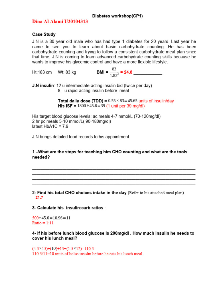 Advanced Carbohydrate Counting for Diabetes | PDF | Diabetes Management ...