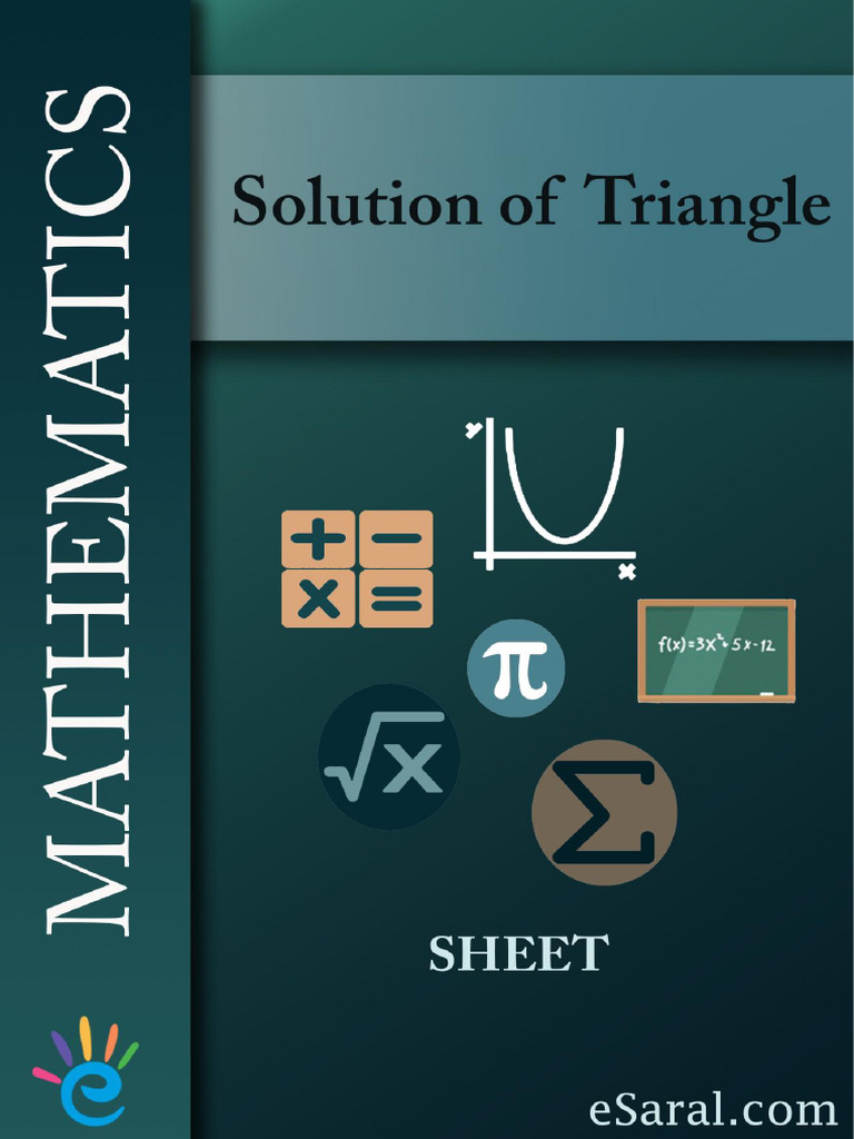 ESaral Solution of Triangles Sheet | PDF | Triangle | Triangle Geometry