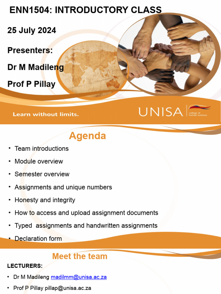 ENN1504 Orientation and Introductory Class 25 July 2024 Final | PDF ...