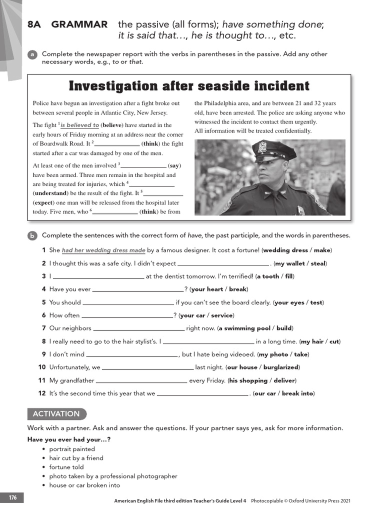 AEF3e Level 4 TG PCM Grammar 8A | PDF | Syntax | Linguistic Morphology
