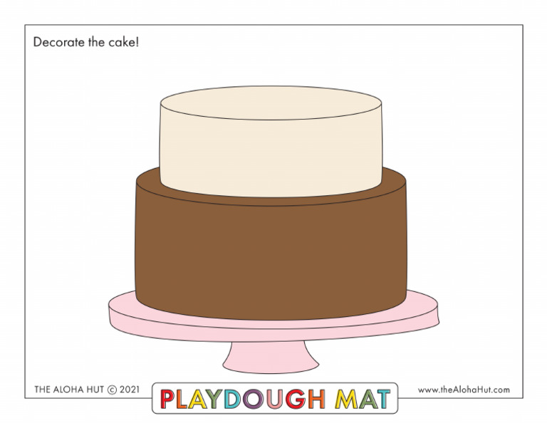 Playdough Mats CAKE by The Aloha Hut | PDF