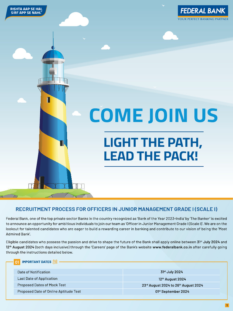 Recruitment Notification - Officer in JMG I | PDF