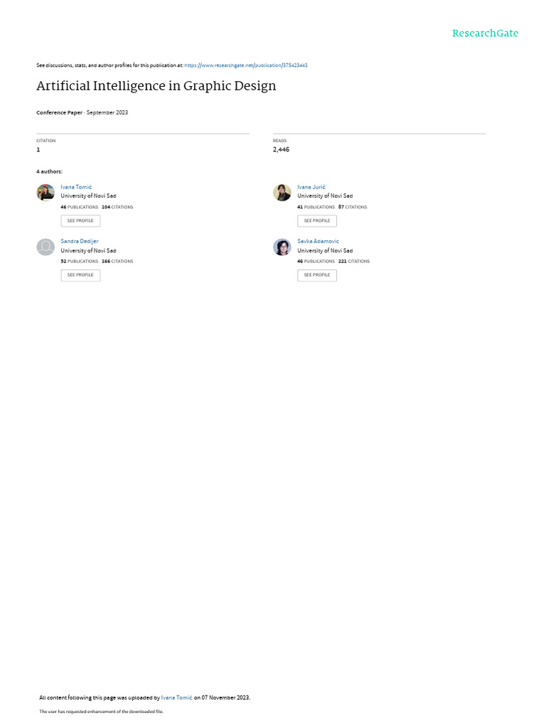 Artificial Intelligence in Graphic Design | PDF | Artificial Intelligence | Intelligence (AI ...