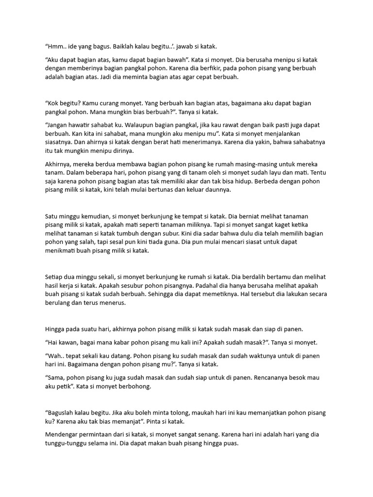 Dongeng Katak Dan Si Monyet Yang Rakus Part2 Pdf