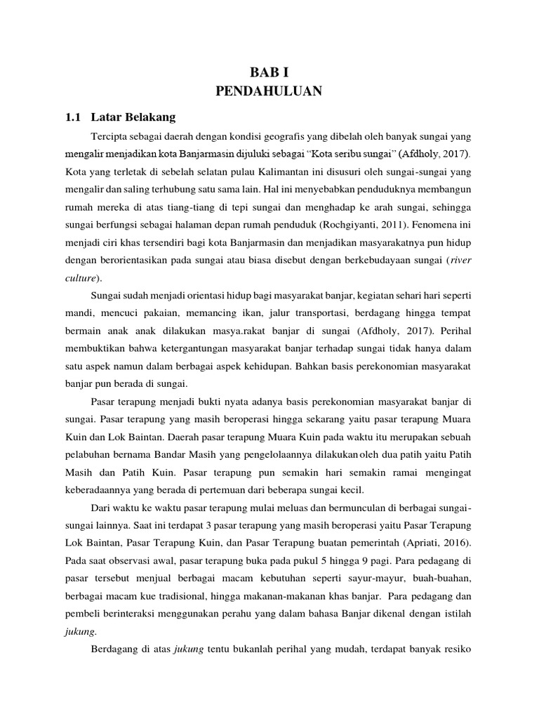 Contoh Bab 1 LKTI Humaniora | PDF | Ilmu Sosial