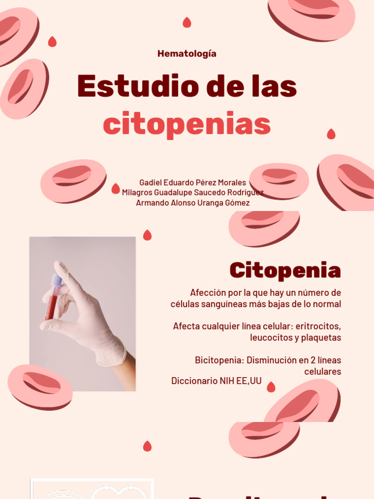 Estudio sobre Citopenias y su Manejo | PDF | Sangre | Hematología