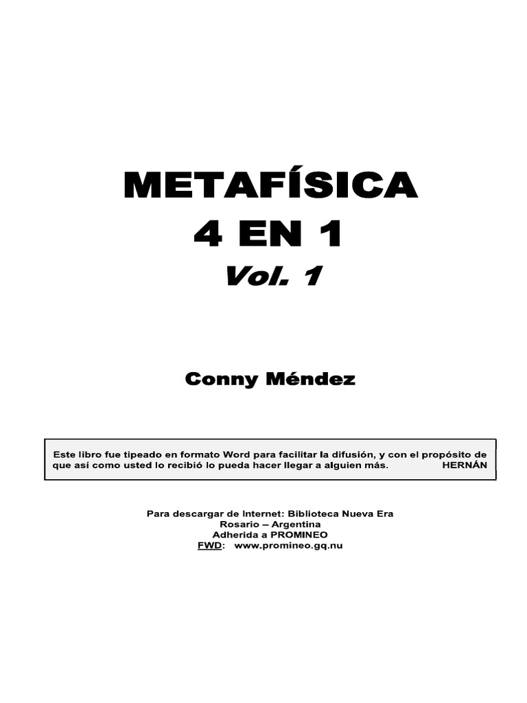 Metafisica 4 en 1 Cony Mendez | PDF