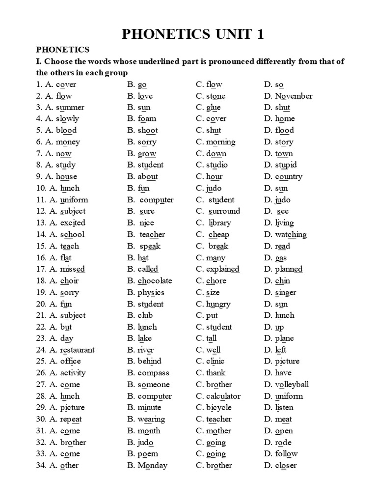 Phonetics Unit 1 | PDF | Linguistics