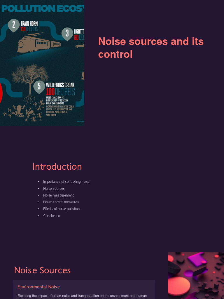 Noise Sources and Its Control | PDF | Science & Mathematics