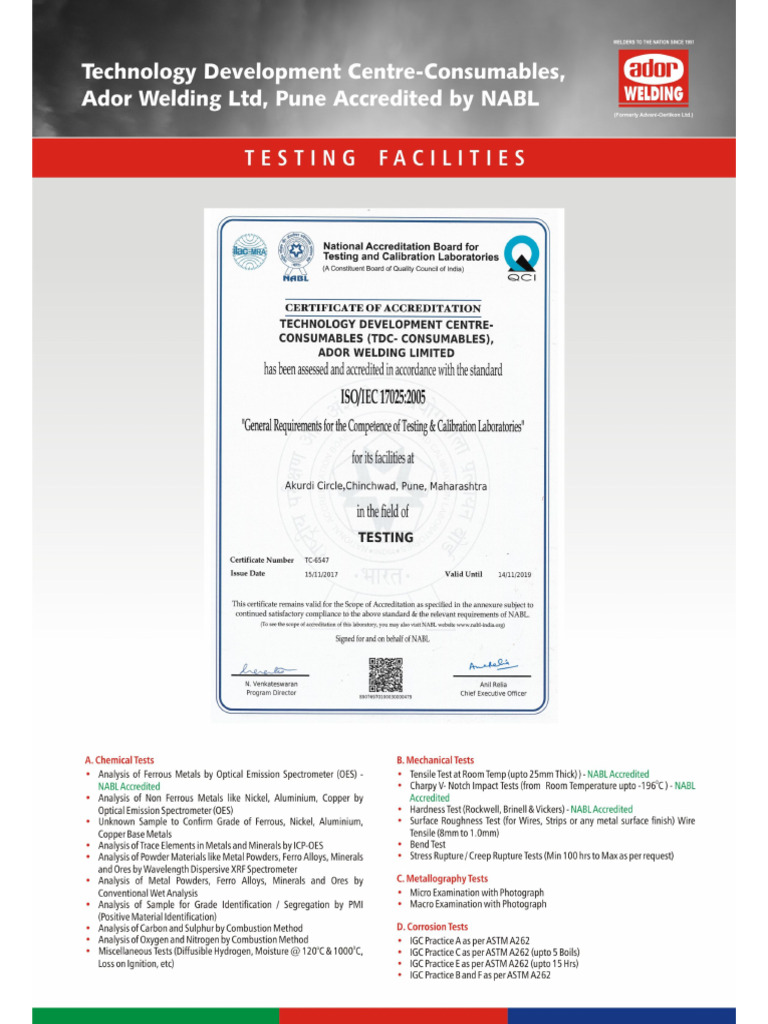 NABL Certificate | PDF