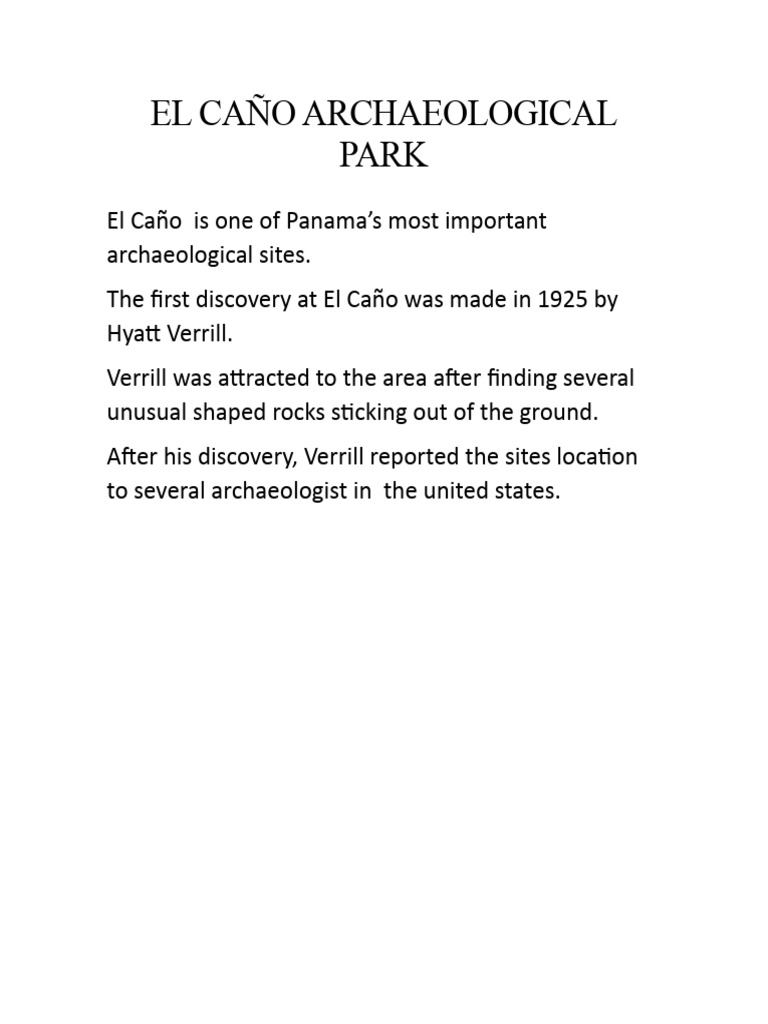 El Caño Archaeological Site In Panama Pdf Social Science