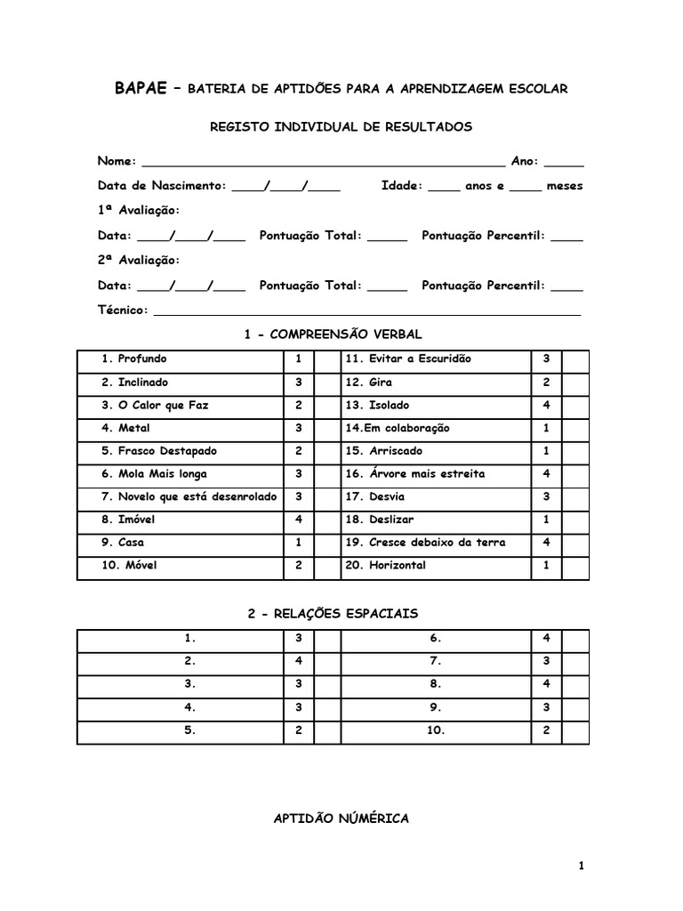 Folha de Cotação BAPAE | PDF
