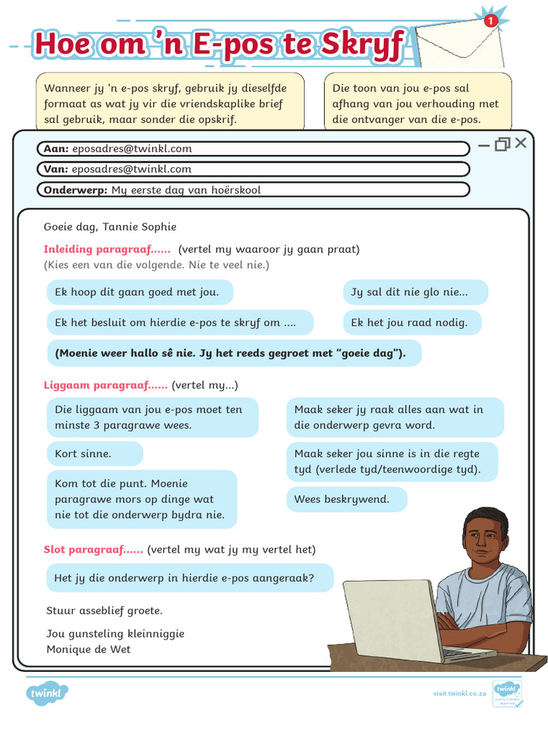 Hoe Om N e Pos Te Skryf Colour | PDF