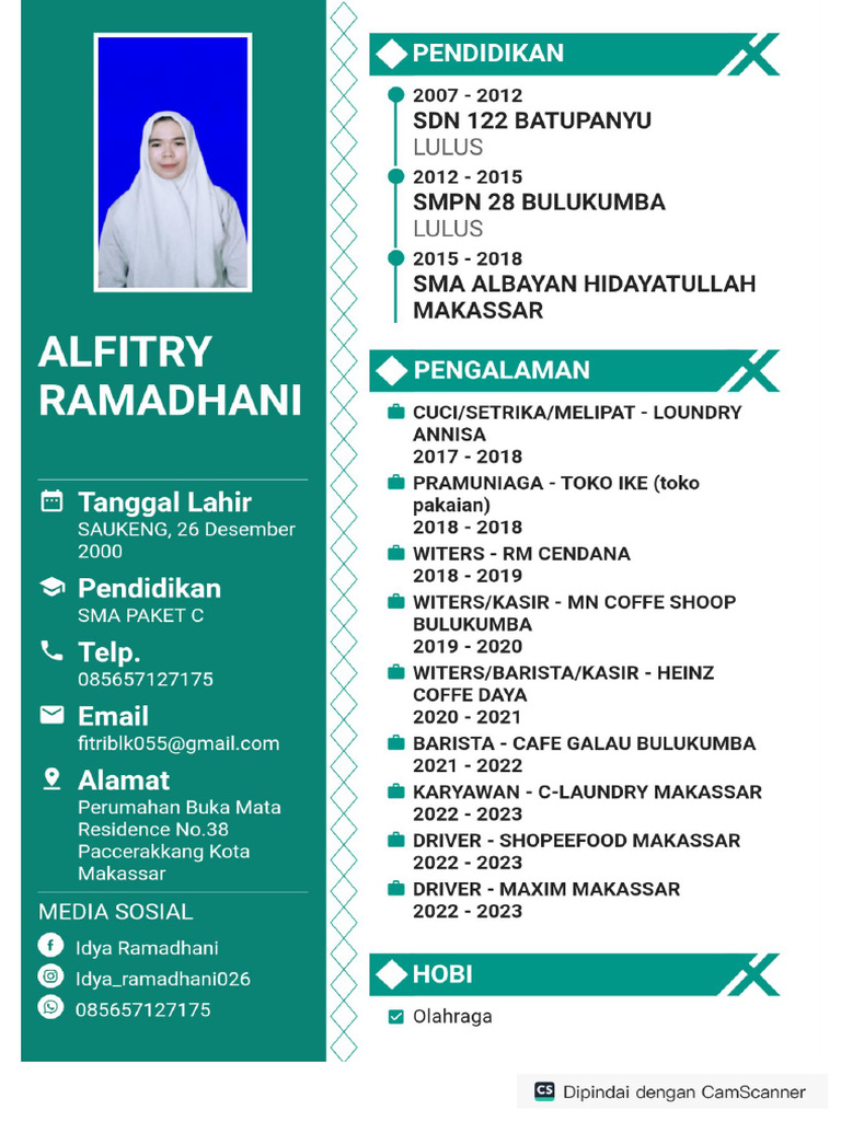 CV Alfitri Ramadhani | PDF