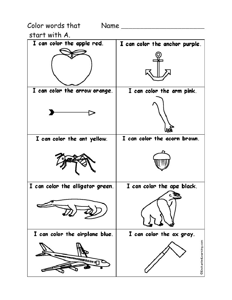 Color Words by Alphabetical Order | PDF