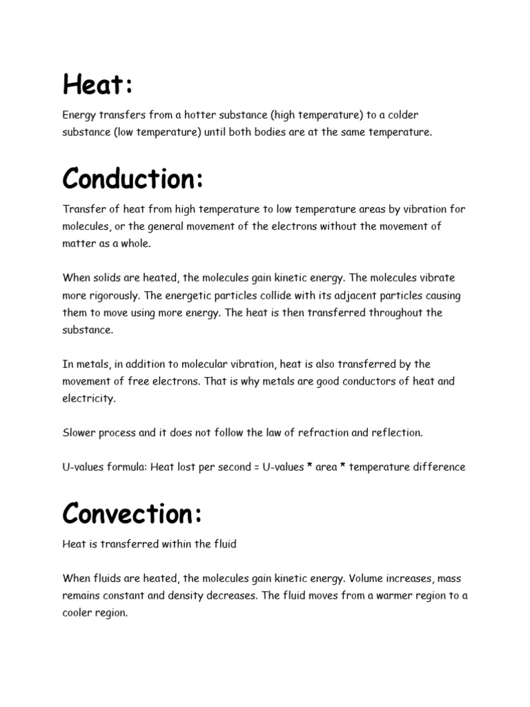 Conduction, Convection and Radition - Physics (Class - VIII) | PDF