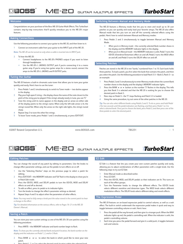 Me 20 Turbo Start | PDF | Music Technology | Electronics