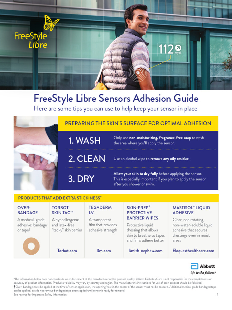 Freestyle Libre Sensor Adhesion Guide | PDF