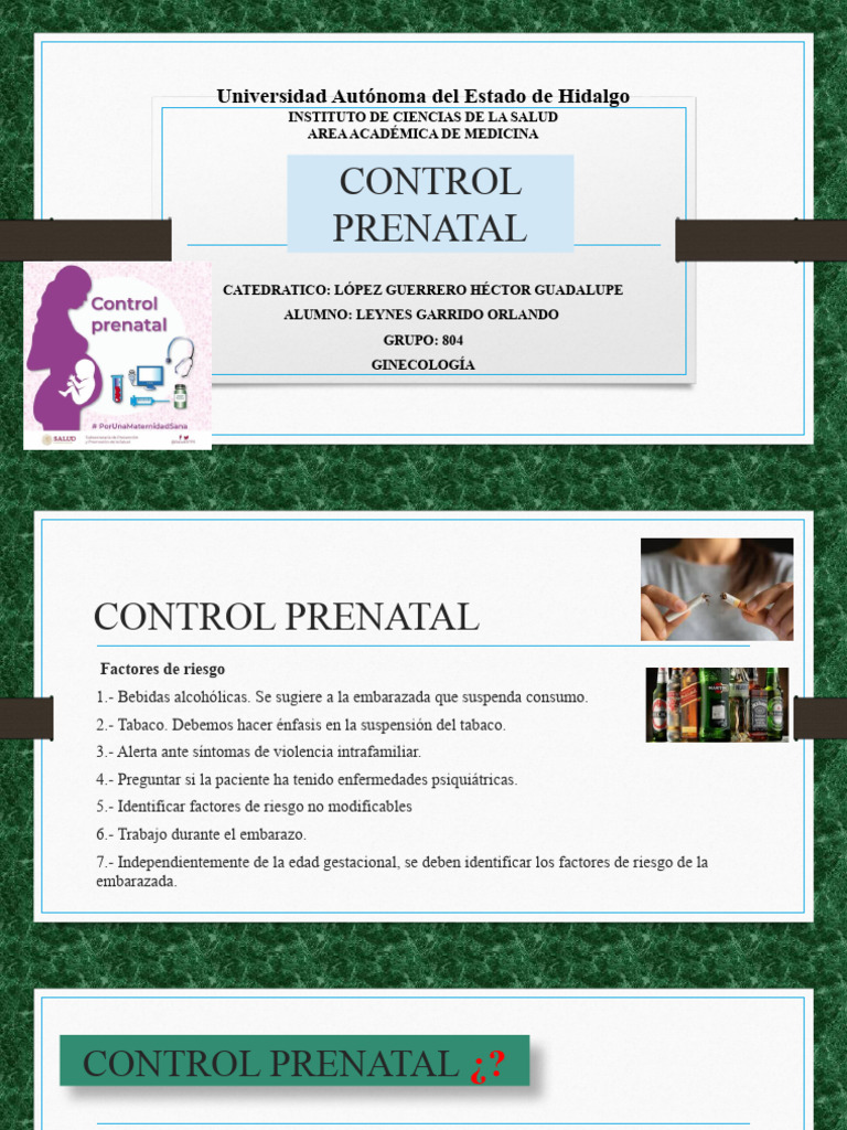 Tema Control Prenatal | PDF | El embarazo | Aborto espontáneo