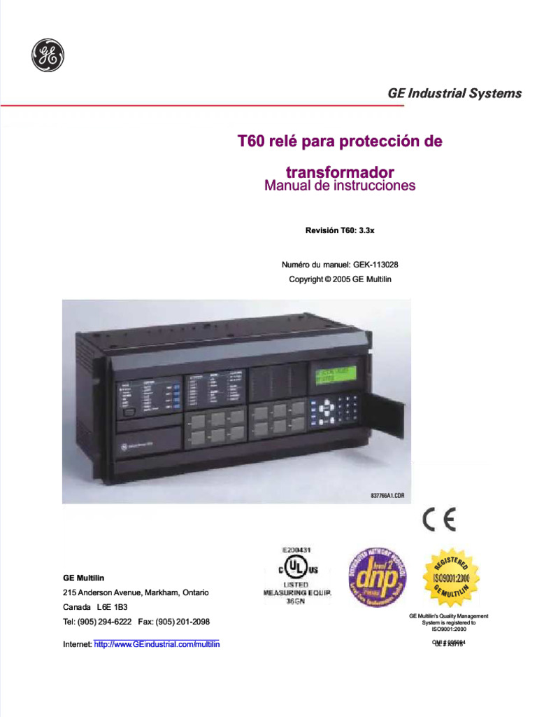PDF Multilin t60 Compress | PDF