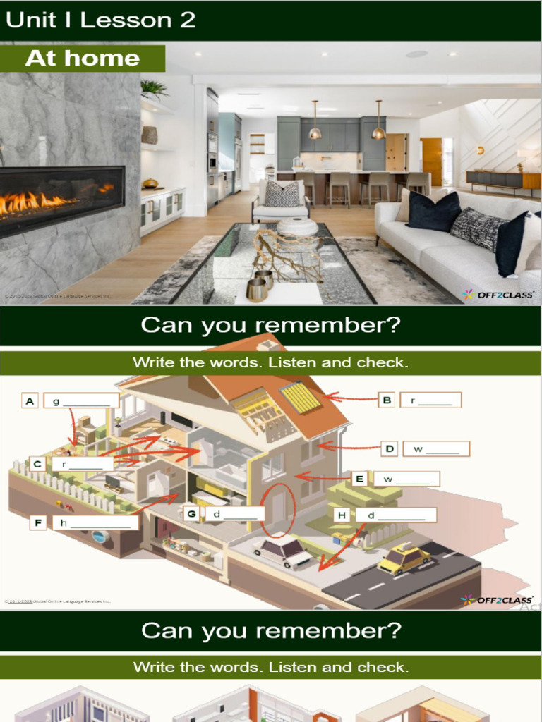 Unit I Lesson 2 - at Home | PDF